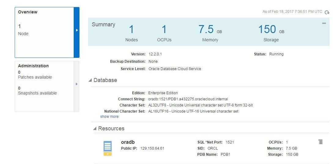 What S New For Oracle Database Oracle Database 12cr2 On Oracle Cloud Platform