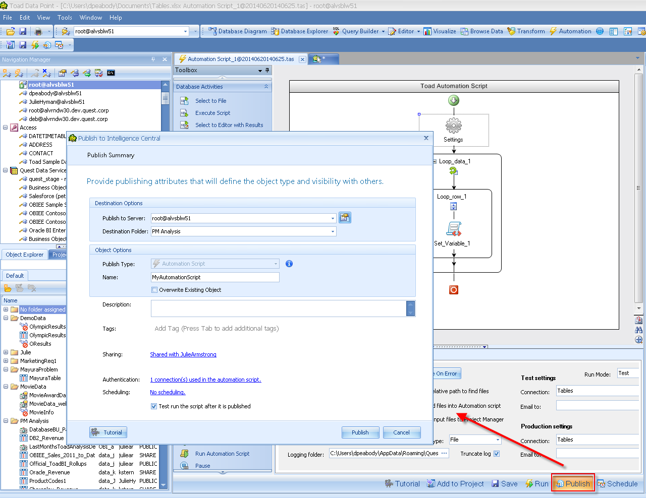 Toad Data Point Automation Series Blog #16 – Automation on Toad ... Toad Data Point Automation Series Blog #16 – Automation on Toad ...