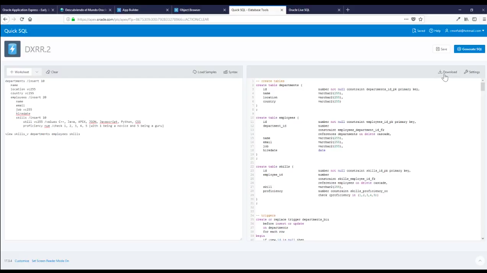 Blueprint Nuevo Asistente De Creación De Aplicaciones En Oracle Apex 5