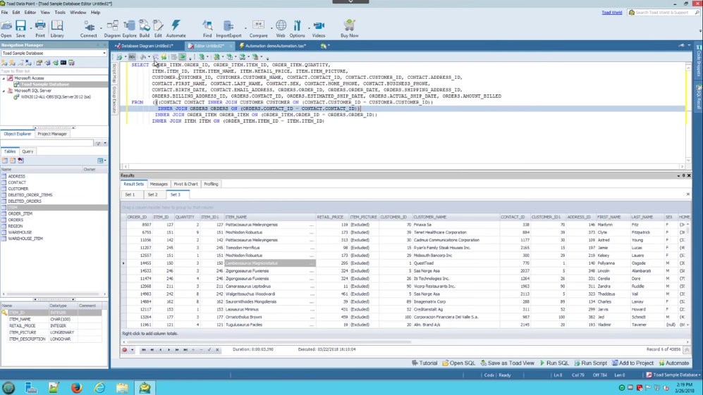 Toad Data Point Base Edition demo