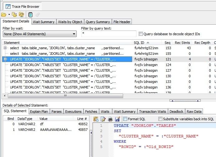 Updates To Trace File Browser In Toad For Oracle Version 130 
