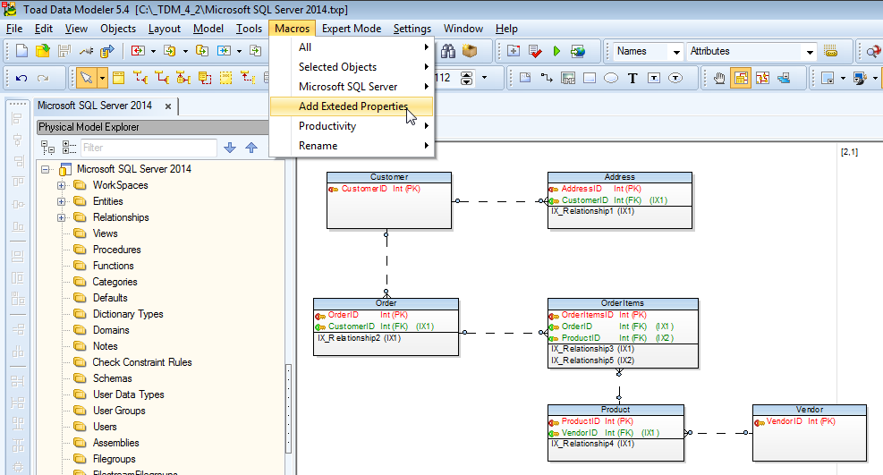 Adding Extended Properties To All Objects Sql Server Models