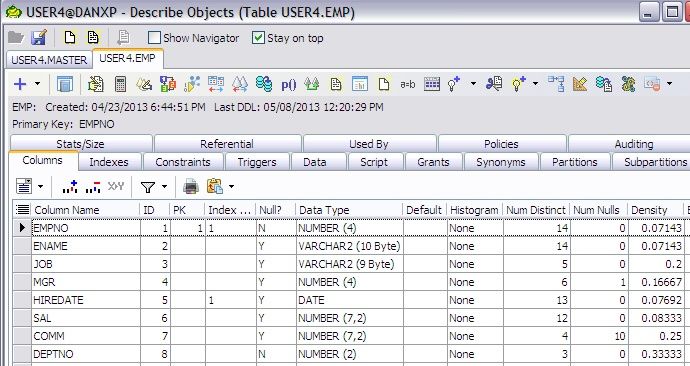 Toad for Oracle - How to tell what columns would be good for indexes